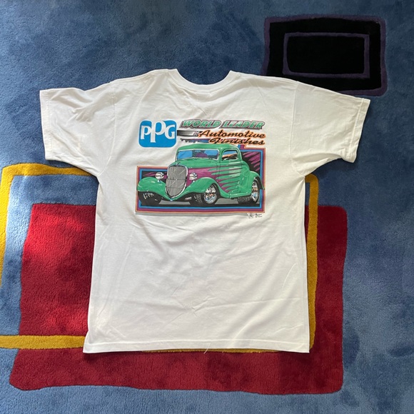 Fruit of the Loom | Shirts | Vintage 995 Ppg Racing White Tee | Poshmark